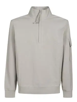 C.P. COMPANY Half-zip Hoodie With Stand Collar - Gray