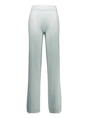 ALLUDE Elastic Waist Wide-leg Trousers - Gray