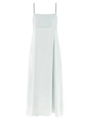 Peserico Punto Luce Satin Long Dress - Light Blue