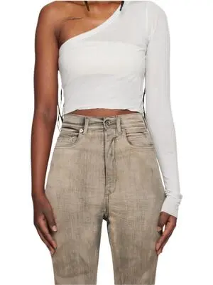 Rick Owens One-shoulder T-shirt - Milk Wash