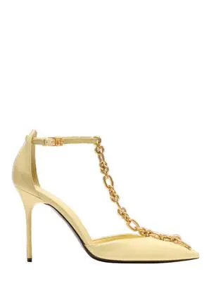 Balmain Stilettos With Chain Detailing - Yellow