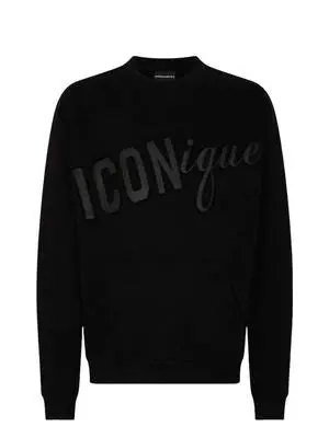 Dsquared2 Embroidered Logo Crewneck Sweatshirt - Black