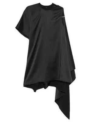 Coperni Asymmetrical Crew Neck Dress - Black