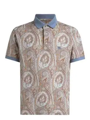 Etro Etro Arnica Paisley Short-Sleeved Polo Shirt Nude
