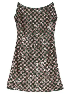 Oseree Sequin Mini Dress - Green