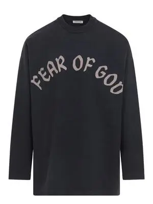 Fear Of God Logo-print Long-sleeved T-shirt - Black