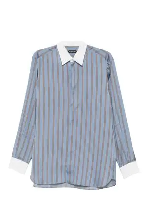 TOM FORD Fluid Fit Striped Shirt - Blue