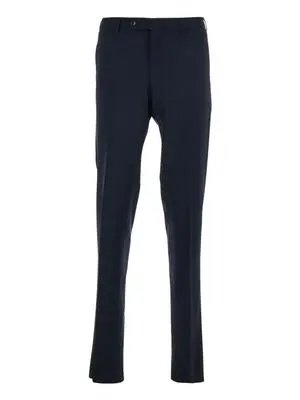 PT TORINO Pleated Straight-leg Trousers - Blue