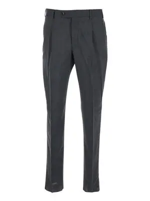 PT TORINO Tailored Straight-leg Trousers - Grey