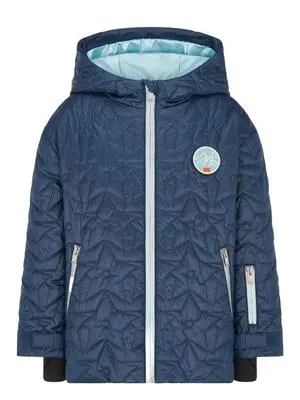 Dior Hooded Parka With Mountain Motif - Navy Blue