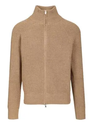 Isabel Marant Étoile Ribbed Knit Zip-up Cardigan - Nude