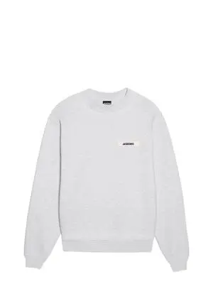 Jacquemus Logo Patch Crewneck Sweatshirt - Grey