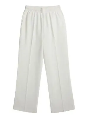 JIL SANDER Elastic Waist Pleated Trousers - White