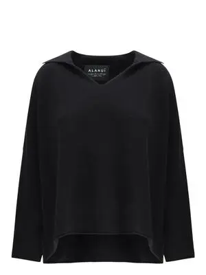 Alanui Fine Knit Polo Jumper - Black
