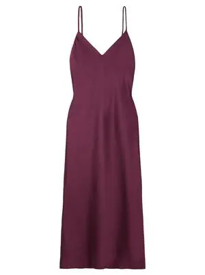 Norma Kamali Bias Slip Midi Dress - Plum