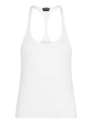 TOM FORD Racerback Ribbed Tank Top - White