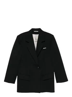 Attico Single-breasted Oversized Blazer - Black