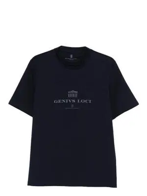 Brunello Cucinelli Short-sleeved Crewneck T-shirt - Blue
