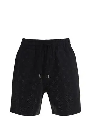 Casablanca Embellished Monogram Sweatshorts - Black