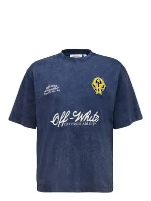 Off-White Crew Neck T-shirt - Blue