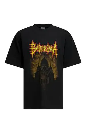 Balenciaga Oversized Graphic T-shirt - Black