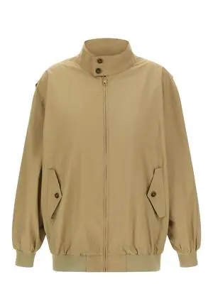 MAISON MARGIELA High-neck Zip-up Jacket - Beige