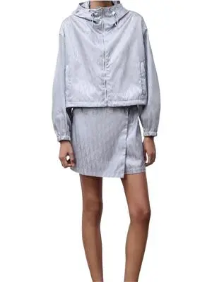 Dior Zipped Cropped Jacket - Gray