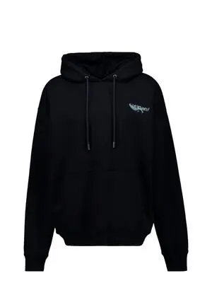 Off-White Moon Skate" Drawstring Hoodie - Black