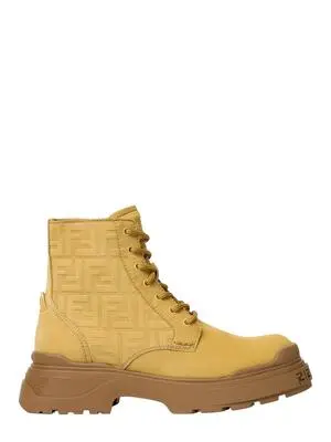 Fendi Force Light Lace-up Ankle Boots - Yellow