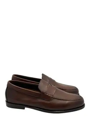 DOUCAL'S Round-toe Slip-on Loafers - Black