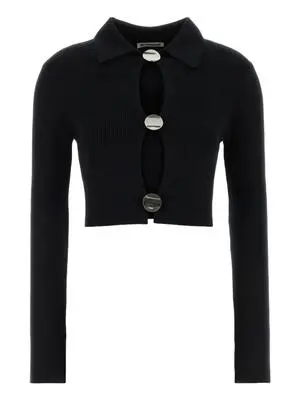 JIL SANDER Knitted Cardigan - Black