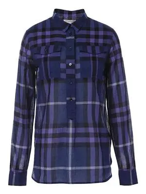Burberry Plaid Shirt - Blue