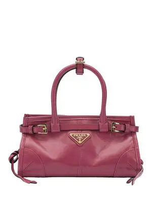 Prada Bonnie Logo Plaque Mini Tote Bag - Red