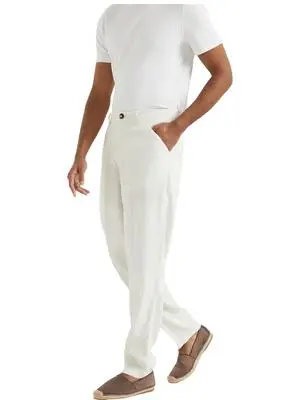 Brunello Cucinelli Tapered Trousers - White