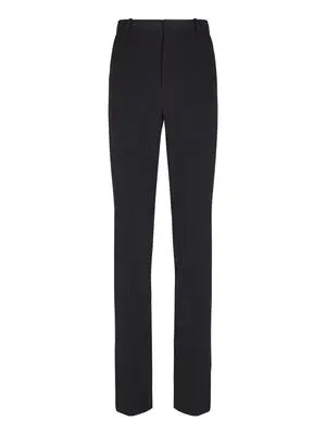 Balmain Tailored Wool Darted Trousers - Black