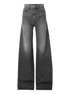 Khaite Khaite Dane High-Waisted Wide-Leg Jeans Grey