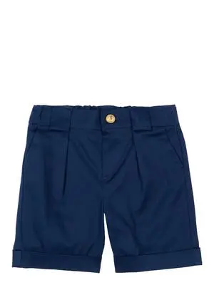 Balmain Pleated Buttoned Shorts - Blue