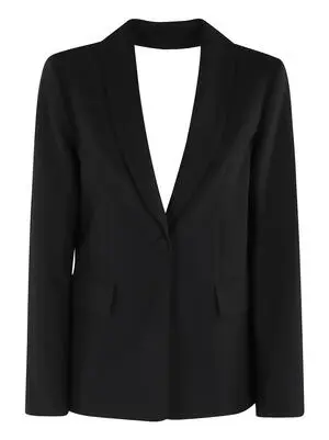 SEMICOUTURE Semicouture Long-Sleeved Openwork Blazer