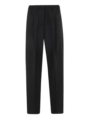 Seventy Straight-leg Trousers With Pleated Design - Black