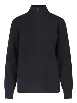 THE ROW Long Sleeve Zip Up Jacket - Black