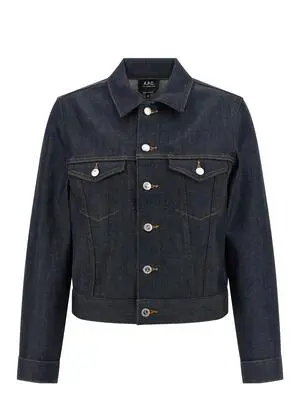 A.p.c. Dion Buttoned Denim Jacket - Blue