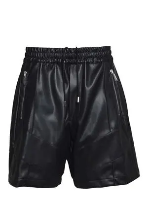 Dsquared2 Eco Leather Shorts With Zipper Pockets - Black