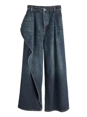 Dior Draped Flared Jeans - Blue