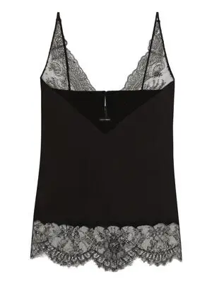 Dolce & Gabbana Lace Trim V-neck Camisole - Black