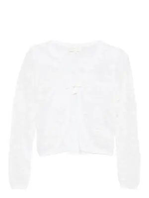 SHUSHU/TONG Long Sleeve Knitwear With Bow Detail - White