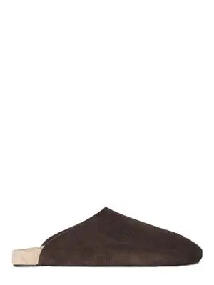 THE ROW Hudson Two Slip-on Slides - Coffee