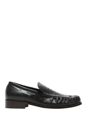 Acne Studios Embossed Detail Leather Loafers - Black