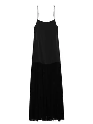 ANINE BING Clementine Pleated Maxi Dress - Black