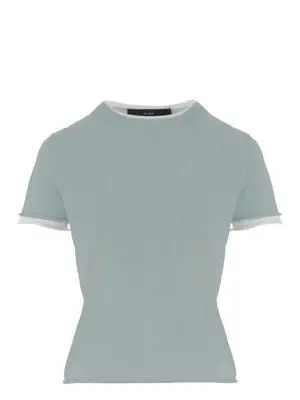 Arch4 Contrast Trim Slim T-shirt - Gray