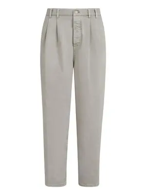 Brunello Cucinelli Garment-dyed Iconic Fit Five-pocket Trousers - Mud